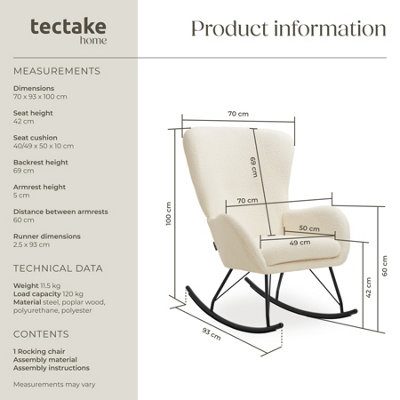 Rocking Chair Swing - armchair with steel runners and thick padding ...