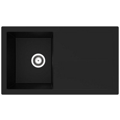 Rocklite Milton 1-Bowl Granite Composite Reversible Inset Kitchen Sink ...