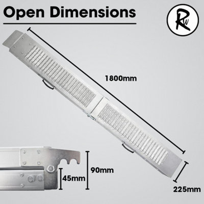 RocwooD 1.8 Metre Steel Loading Ramps