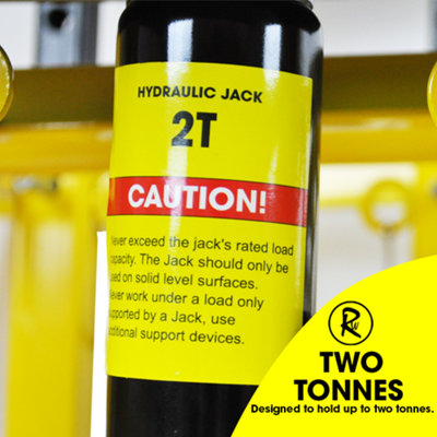 Rocwood 2 Tonne Fixed Car Ramp with Hydraulic Bottle Jack