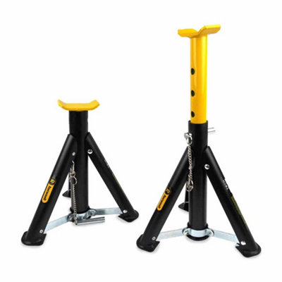 RocwooD Foldable Axle Stand 3 Ton Tonne Garage Workshop Pair Of Stands ...
