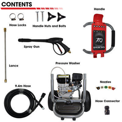 RocwooD RS820 Petrol Pressure Washer Max 4800 PSI