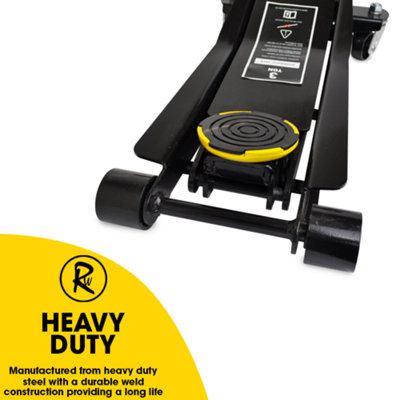 Low profile hydraulic floor jack store