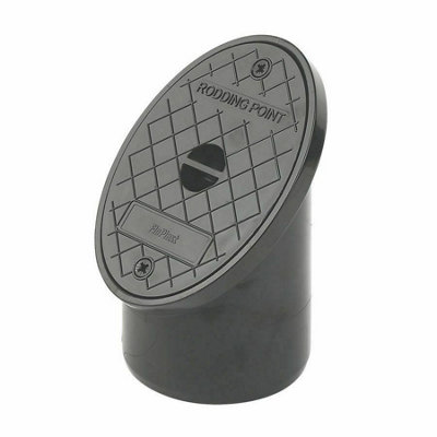 Rodding Eye Oval 110mm 4" Plastic Underground Black ug36