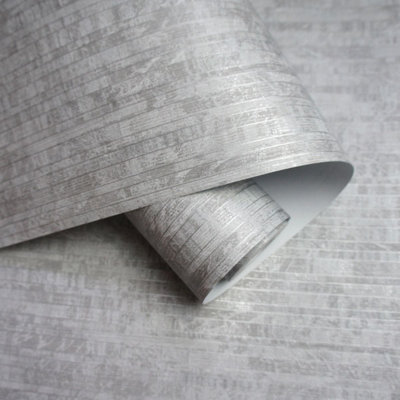 Roka Striped Wallpaper Grey Holden 91120