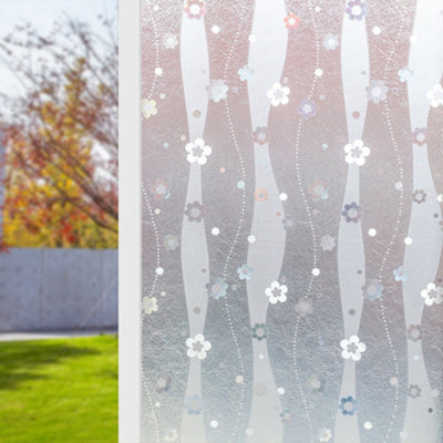Roll of PVC Static Cling Window Privacy Film Decals