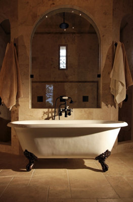 Roll Top Double Ended Cast Iron Bath 1500mm No Tap Holes | DIY at B&Q