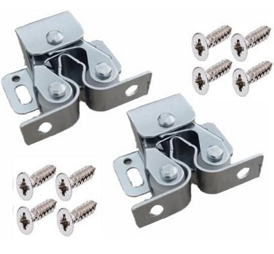 Roller Catch Cupboard Cabinet Door Latch Twin Double Catches Caravan ...