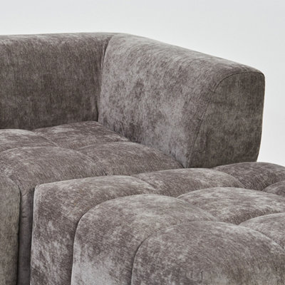 Rollo U-Shape Corner Sofa in Seol Battleship