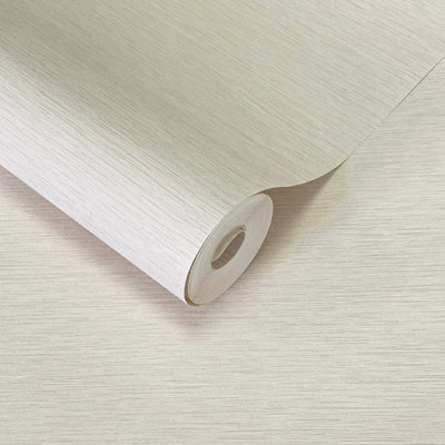 Roma Linear Texture Heavyweight Vinyl Wallpaper Cream World of ...