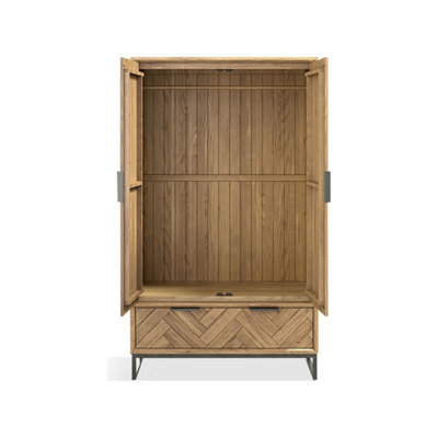 Roman Solid Oak Double Wardrobe