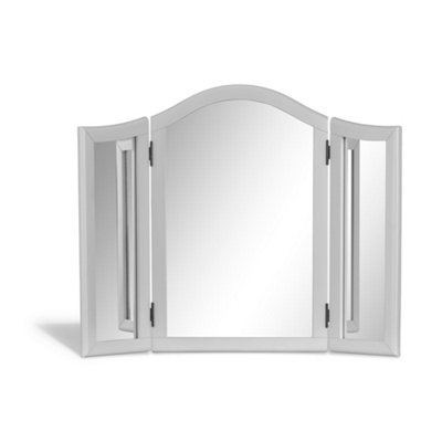 Romance Antique White 3-Way Dressing Table Mirror