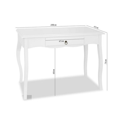 Romance Dressing Table- True White