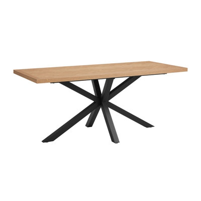 Romano Rectangle Herringbone Wooden Dining Table