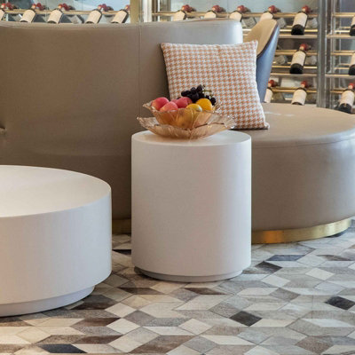 Rome GRC Side Table in Cream White | DIY at B&Q