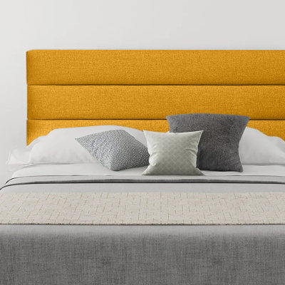 Romford 54 inch Floorstanding Headboard Plush Velvet - Mustard