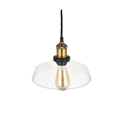 Romilly Step Clear Glass Breakfast Bar Pendant Light - SE Home