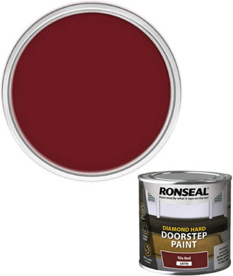 Ronseal 36658 Diamond Hard Doorstep Paint Red 250ml RSLDHDSPR250
