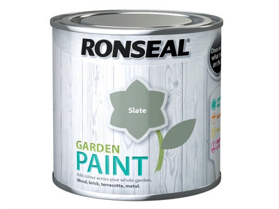 Ronseal 37384 Garden Paint Slate 250ml Exterior Outdoor Wood Shed Metal ...