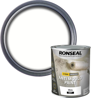 RONSEAL ANTI MOULD PAINT WHITE MATT 750ML UP TO 6 YEARS PROTECTION ...