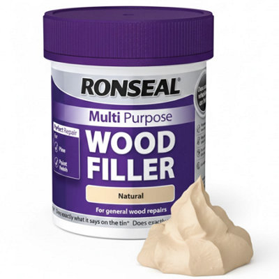 Ronseal Multi Purpose Wood Filler Natural 250g Interior Exterior Use ...