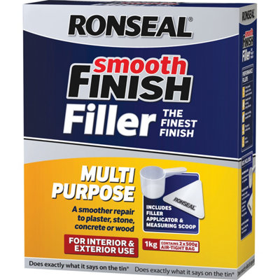 Buy Ronseal Smooth Finish Multi-Purpose Interior Wall Powder Filler 1kg ...