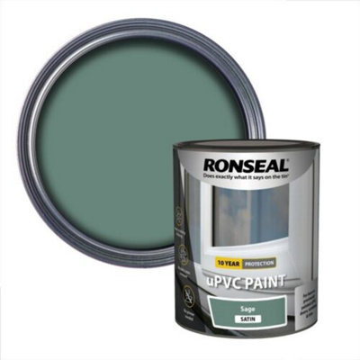 RONSEAL uPVC PAINT SAGE SATIN 750ml | DIY at B&Q