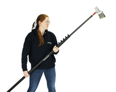 Roof Cleaning Tool, skyScraper Double Head & 30ft Telescopic Pole ...