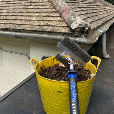 Roof Cleaning Tool, skyScraper Double Head & 30ft Telescopic Pole ...