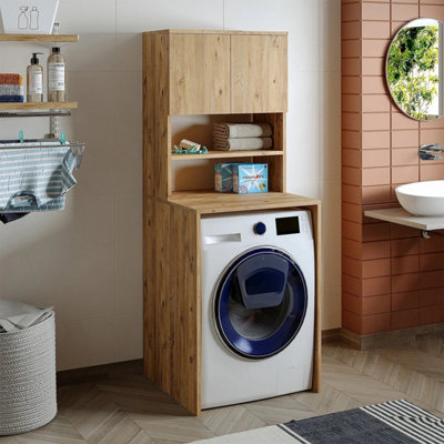 Roomart Atlantic Washing Machine Cabinet Oak 65cm