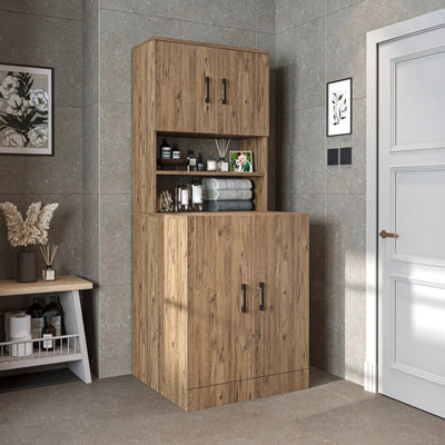 Roomart Atria Washing Machine Cabinet with Double Door Storage and ...