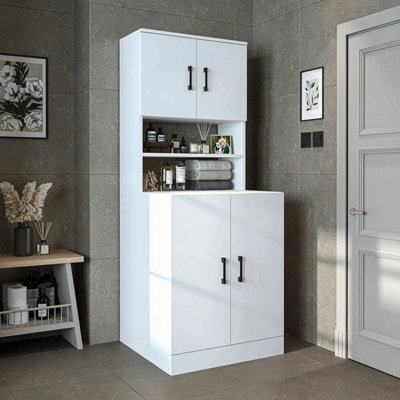 Roomart Atria Washing Machine Cabinet with Double Door Storage and ...