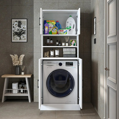 Roomart Atria Washing Machine Cabinet with Double Door Storage and ...
