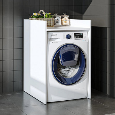 Roomart Derin Compact Washing Machine Housing Unit with Worktop Surface ...