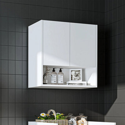 Roomart Derin Wall Mounted Washing Machine Upper Storage Cabinet White 65cm