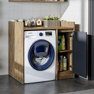 Roomart Derin Washing Machine Cabinet with Side Cupboard Anthracite and ...
