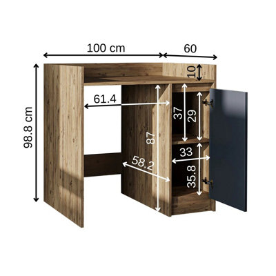 Roomart Derin Washing Machine Cabinet with Side Cupboard Anthracite and ...