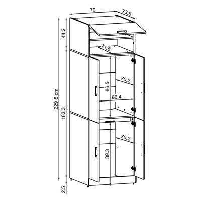 Roomart Dora Cabinet for Dryer and Washing Machine with Pull Out Shelf ...