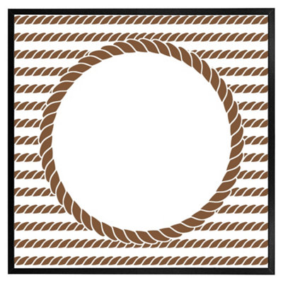 Rope border (Picutre Frame) / 24x24" / Brown | DIY at B&Q