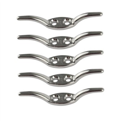 Rope Cleat 2-1/2" Stainless Steel Marine Grade 5 PACK 316 Boat Washing ...