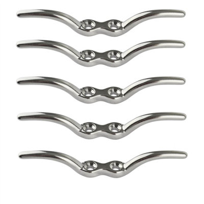 Rope Cleat 6" Stainless Steel Marine Grade 5 PACK 316 Boat Washing Line ...
