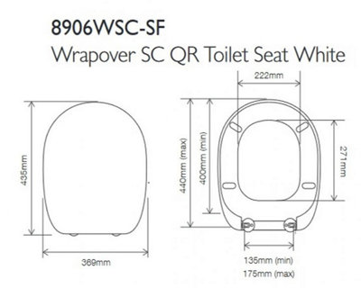 Roper Rhodes Complete Wrap Over Soft Close Toilet Seat - Top Fix Quick ...