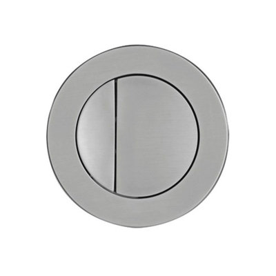 Roper Rhodes In Wall Concealed Cistern and Round Brushed Nickle Dual Flush