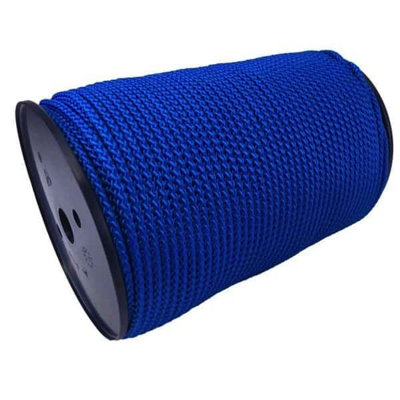 RopeServices UK 12mm Royal Blue Braided Polypropylene Rope x 15 Metres