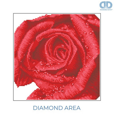 ROSE DEW - DIAMOND PAINTING KIT: ROSE DEW - DIAMOND DOTZ