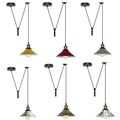 Rose Gold 195cm Cord Single Head Ceiling Pendant Vintage Edison 60W E27 ...