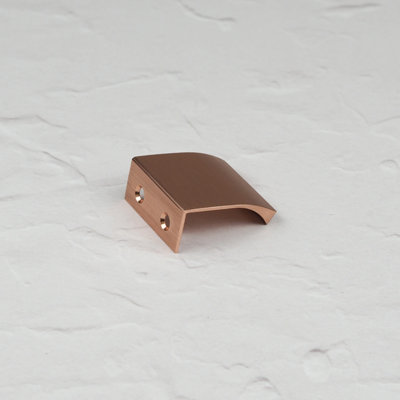 Rose Gold Copper Profile Edge Cabinet Pull 40mm