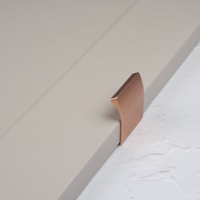 Rose Gold Copper Profile Edge Cabinet Pull 40mm