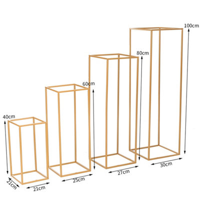 Rose Gold Tall Metal Floor Vase Flower Stand Wedding Centrepieces H 80cm