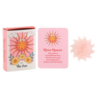 Rose Quartz Sun Keepsake in Box - Love & Self-Care Crystal Gift